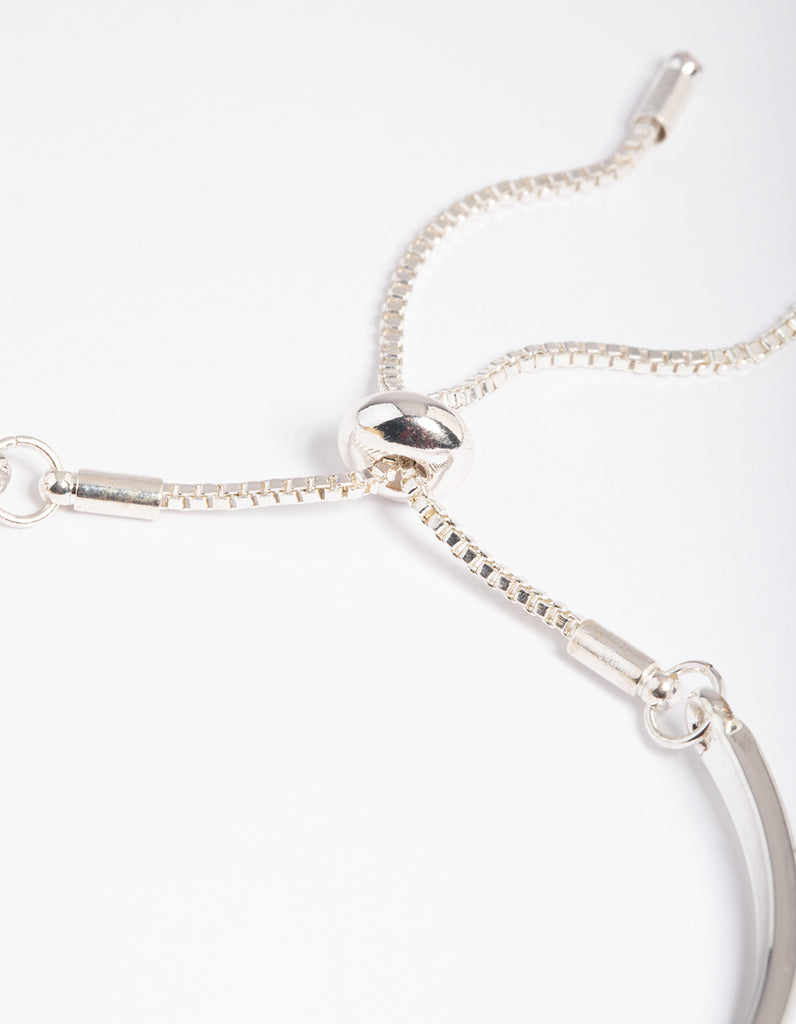 Silver Heart Bangle with Toggle Bracelet - Lovisa