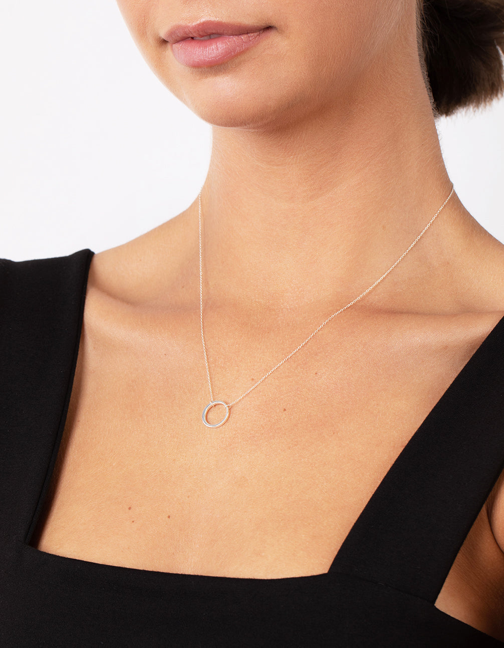 Sterling Silver Open Circle Pendant Necklace | Jewelery | Necklaces ...