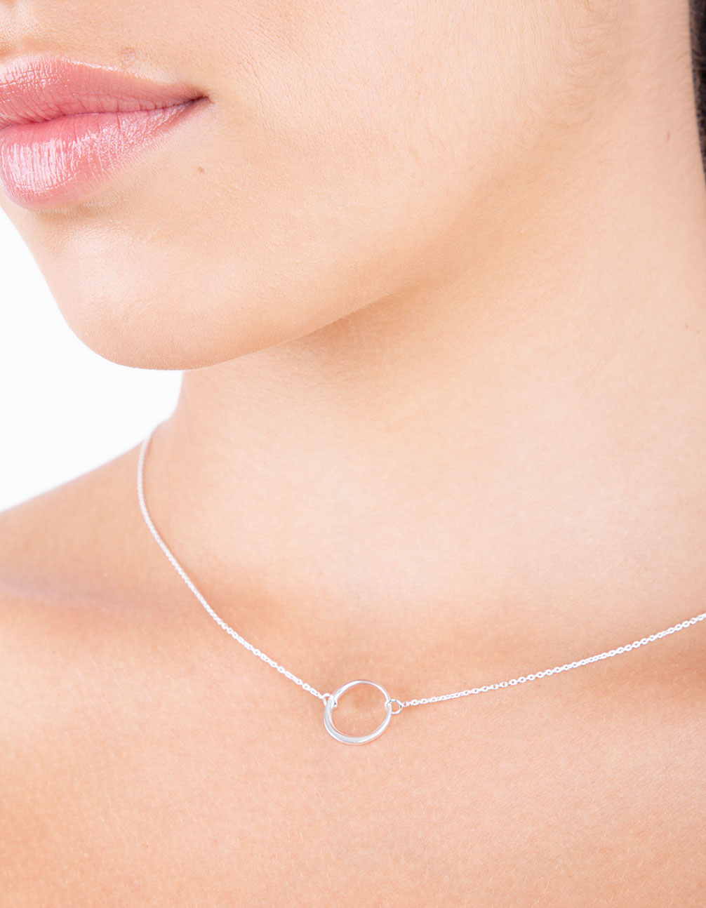 Sterling Silver Open Circle Pendant Necklace | Jewelery | Necklaces ...