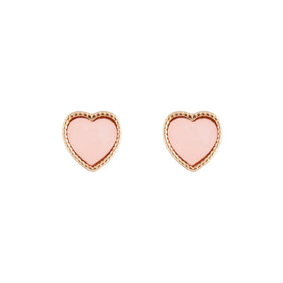 Pink Gold Acrylic Heart Stud Earrings | Jewelery | Necklaces | Rings ...
