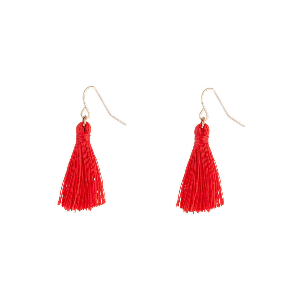 Gold Red Mini Tassel Earrings | Jewel near me | Jewelery | Lovisa