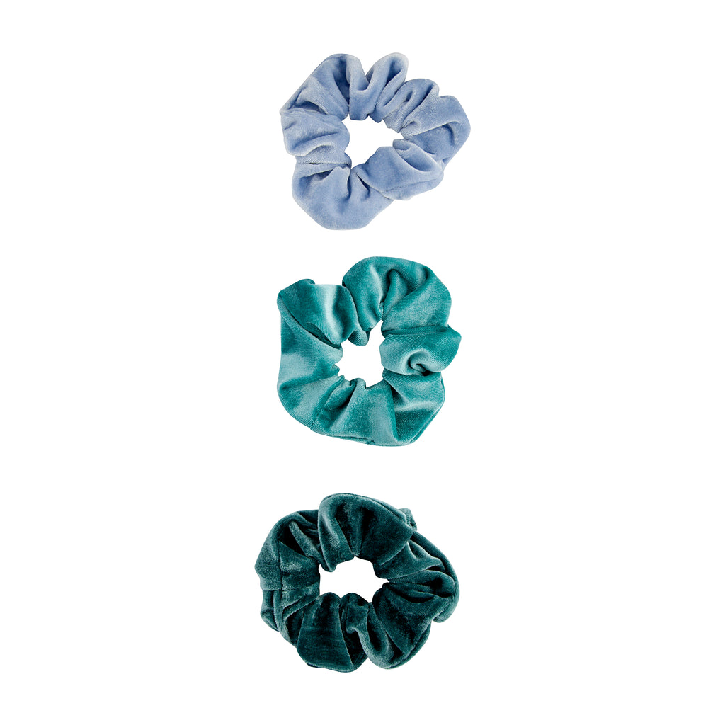 Blue Velvet Scrunchie 3 Pack | Jewelery | Necklaces | Rings | Lovisa