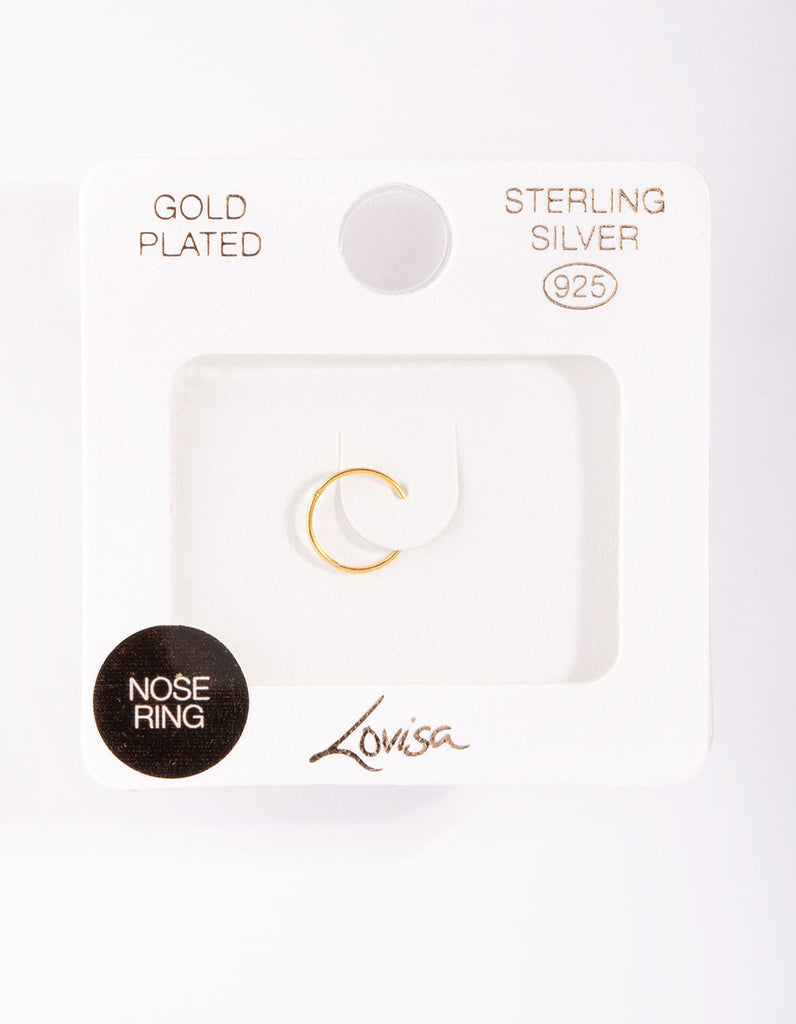 Gold Plated Sterling Silver Fine Nose Ring | Jewelery | Necklaces ...