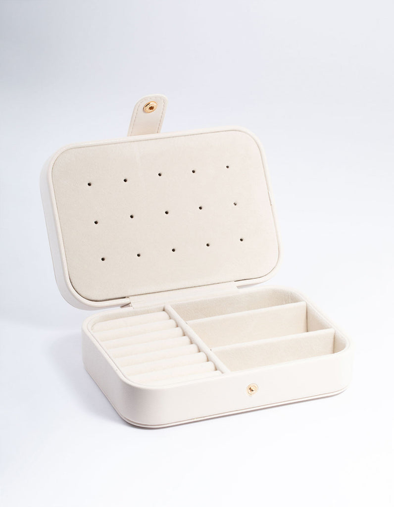 Cream Faux Leather Vanity Jewellery Box - Lovisa