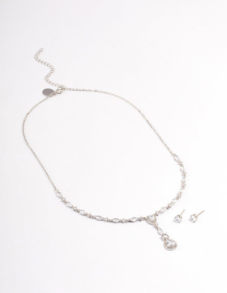 Silver Oval Pear Jewellery Set - Lovisa