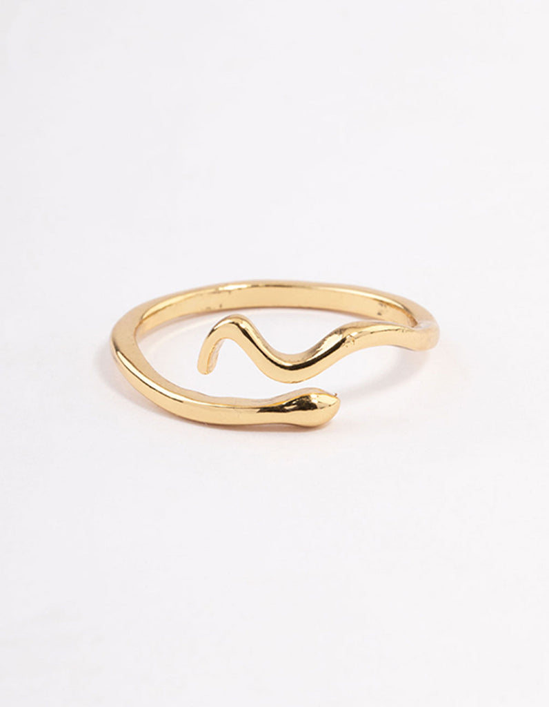 Gold Plated Mini Snake Ring - Lovisa