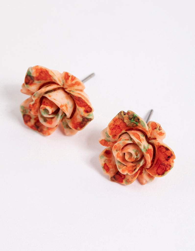 Watercolour Rose Stud Earrings - Lovisa