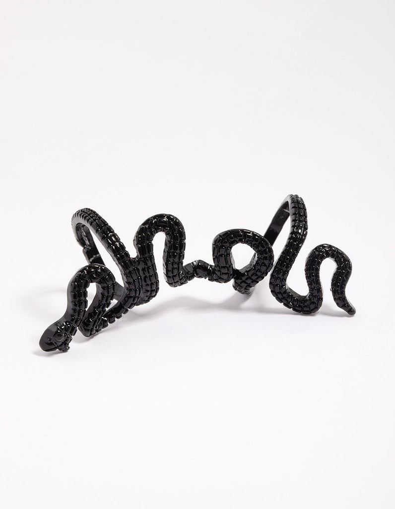 Black Slithering Snake Ring - Lovisa