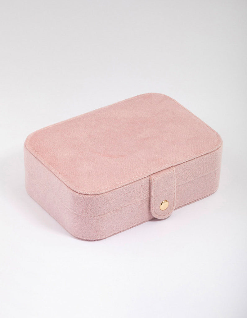Blush Fabric Rectangular Jewellery Case - Lovisa