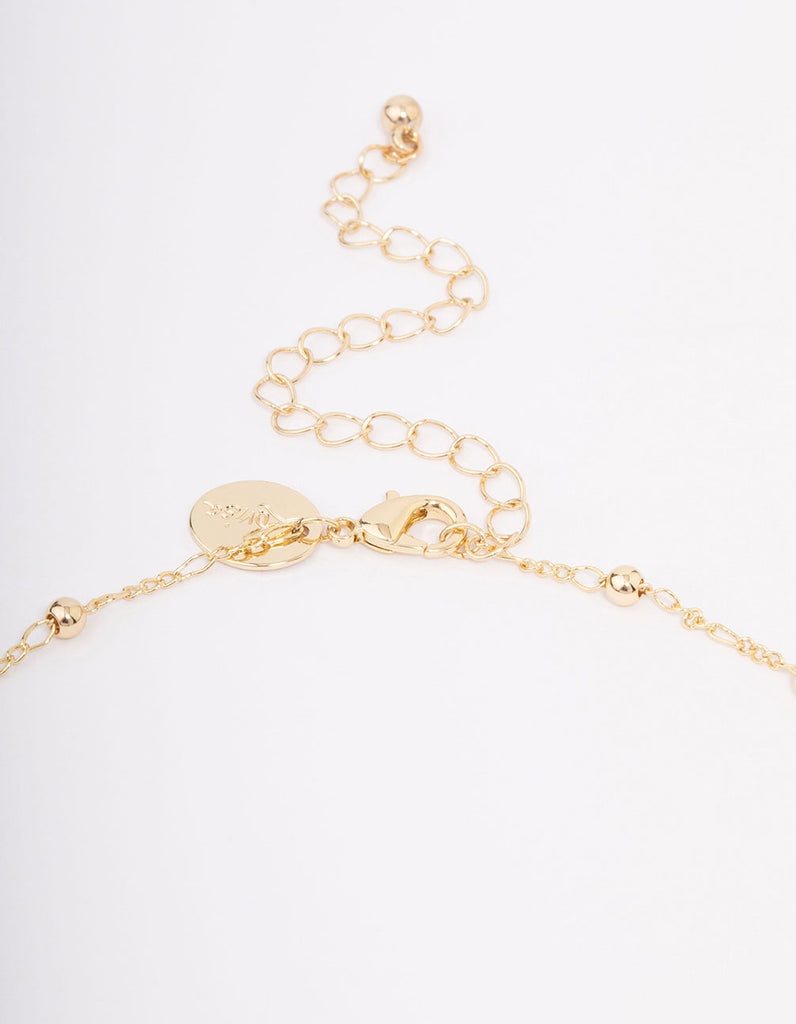 Gold Plated Coin & Cross Lariat Necklace - Lovisa