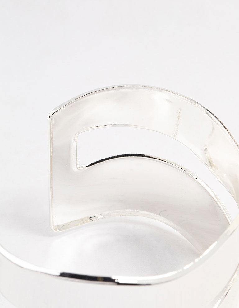 Silver Molten Double Wrist Cuff - Lovisa