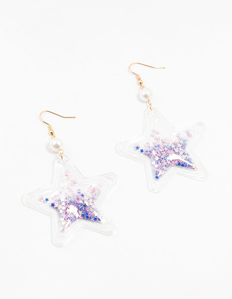 Purple Star Shaker Drop Earrings - Lovisa