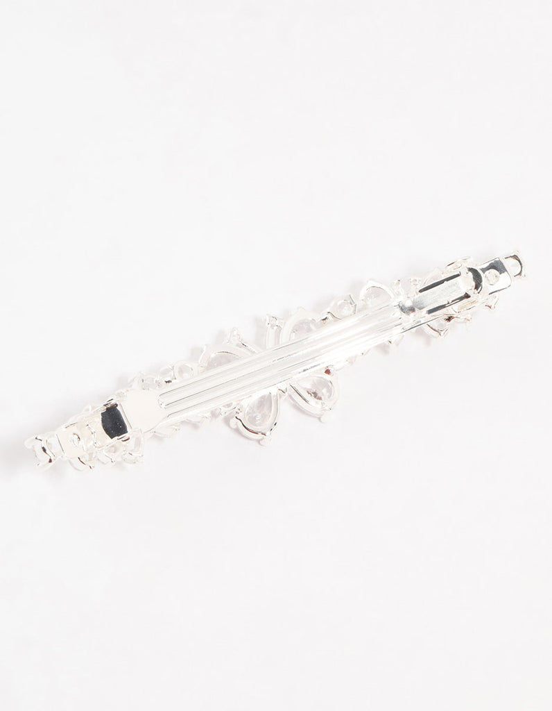 Silver Cubic Zirconia Butterfly Cluster Hair Clip - Lovisa