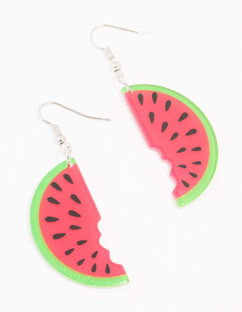 Acrylic Watermelon Drop Earrings - Lovisa