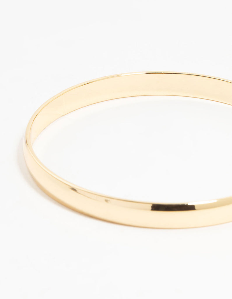 Gold Flat Bangle - Lovisa