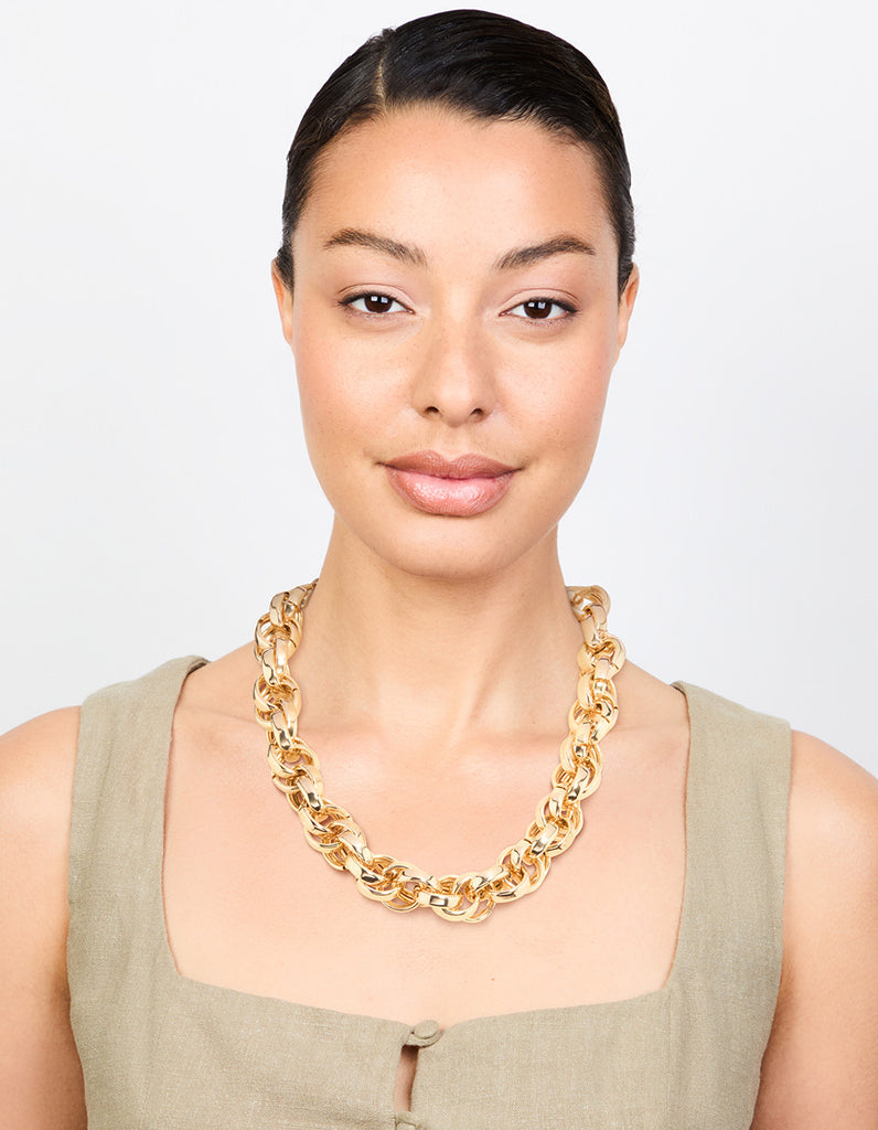 Large Gold Open Chain Necklace - Lovisa