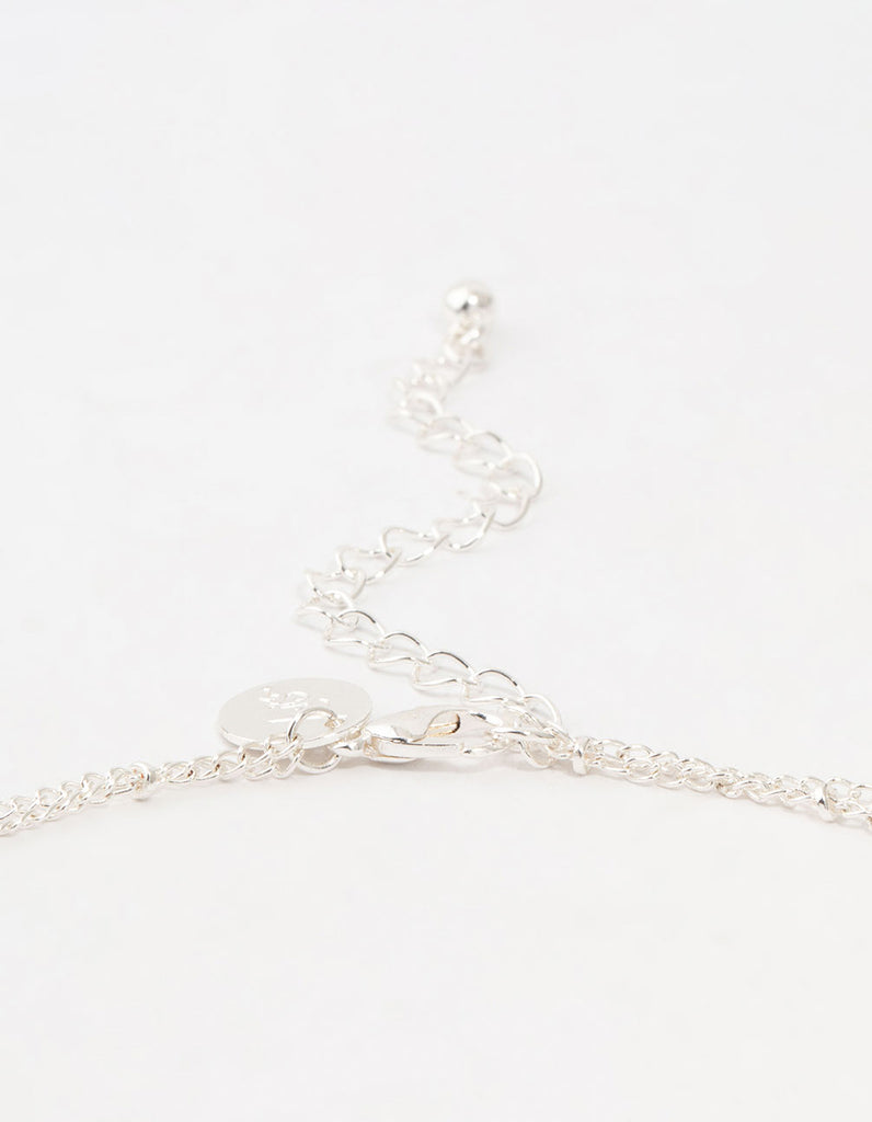 Silver Ball Chain Cross Layered Necklace - Lovisa