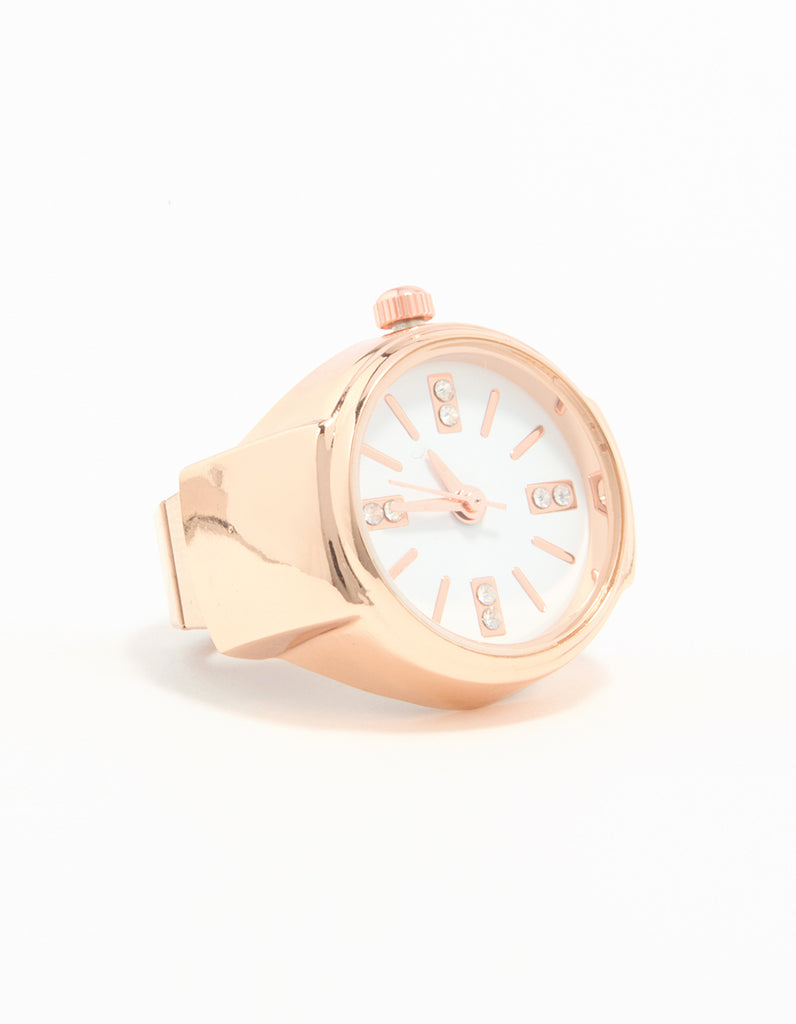 Rose Gold Statement Watch Ring - Lovisa