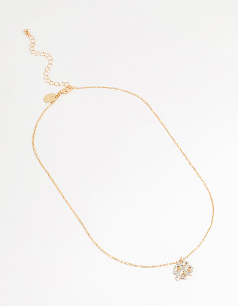 Gold Double Clover Pendant Necklace - Lovisa