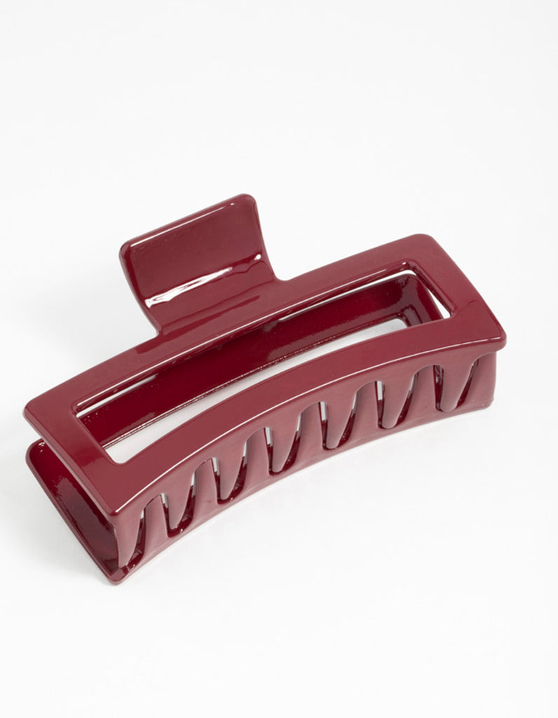 Burgundy Shiny Claw Clip - Lovisa