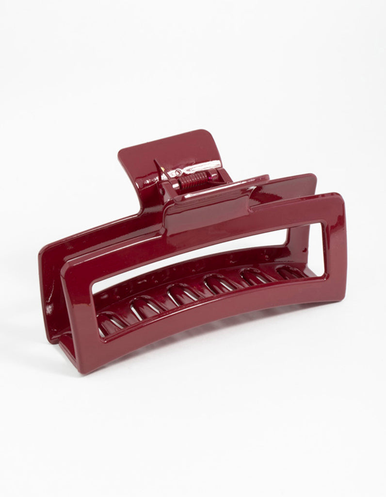 Burgundy Shiny Claw Clip - Lovisa