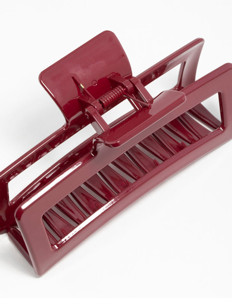 Burgundy Shiny Claw Clip - Lovisa