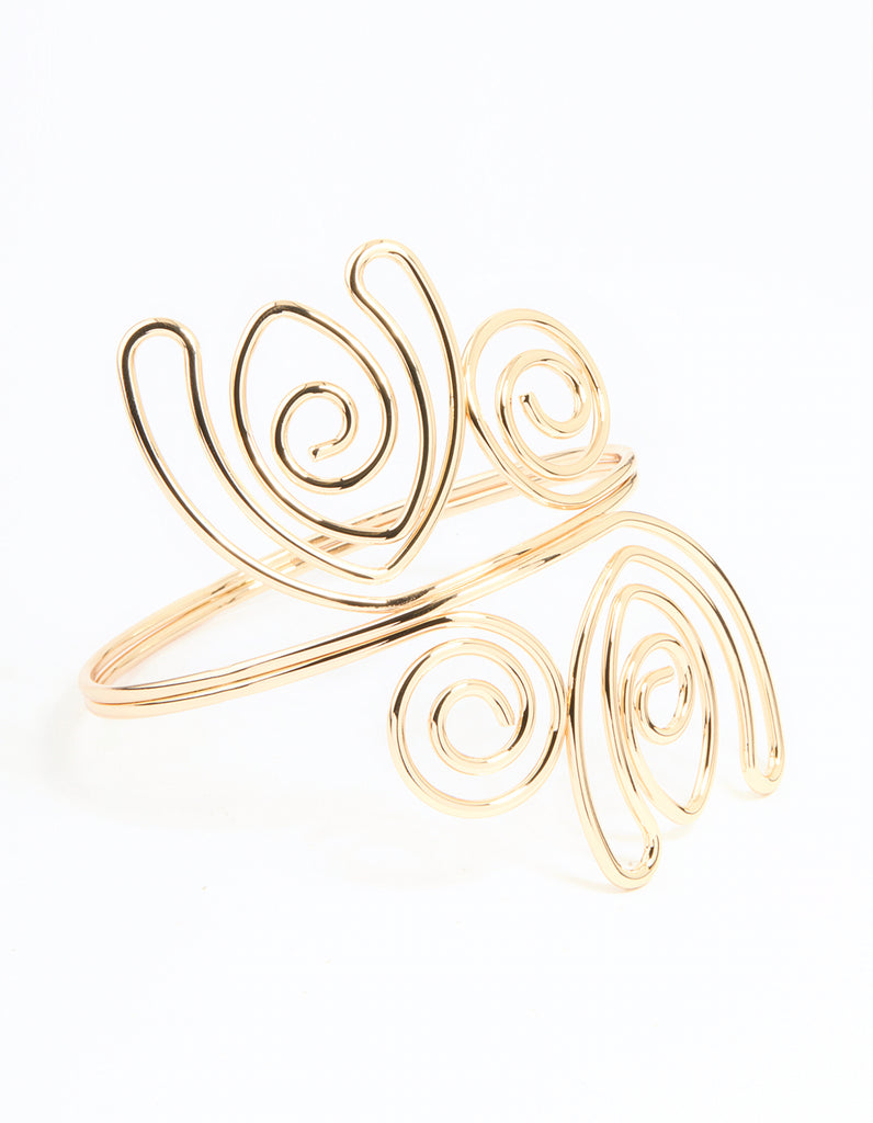 Gold Swirl Arm Cuff - Lovisa