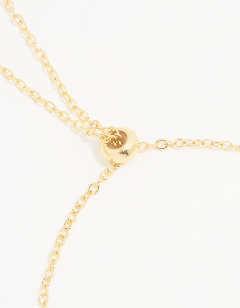 Gold Plated Cubic Zirconia Bubble A Pavé Toggle Bracelet - Lovisa