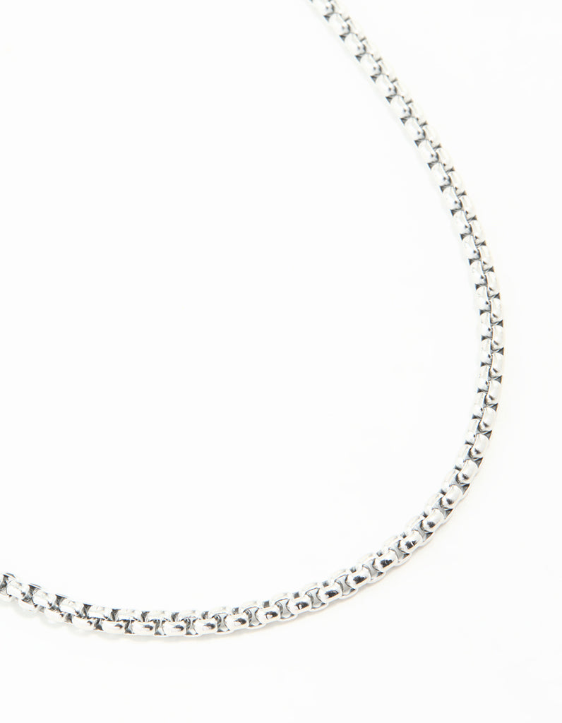 Waterproof Stainless Steel Round Box Chain Short Necklace - Lovisa