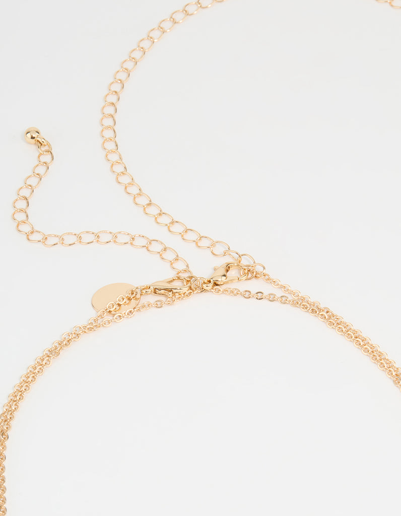 Gold Diamante Dainty Body Chain - Lovisa