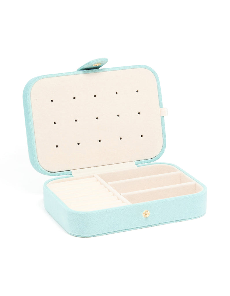 Light Blue Velvet Rectangle Jewellery Box - Lovisa